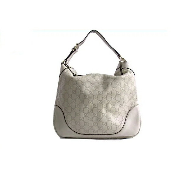 Gucci | Bags | Gucci Guccisima Leather Shoulder Bag White | Poshmark